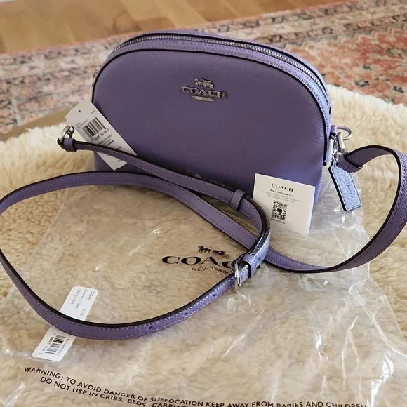 Light Purple Leather Coach Purse